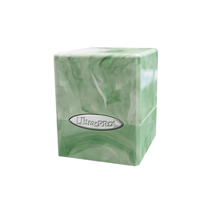 Marble Satin Tower Deck Box - Lime Green / White | Ultra PRO International