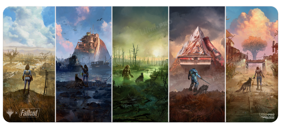 Fallout® Wasteland Basic Lands Medley 6ft Table Playmat for Magic: The ...