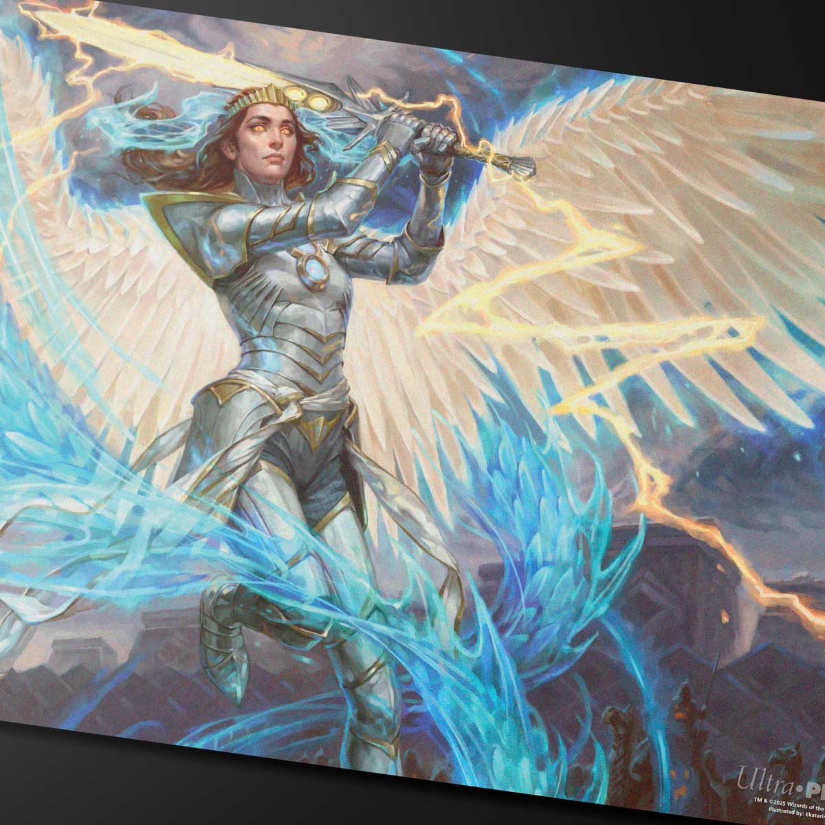 Tarkir Dragonstorm Elspeth, Storm Slayer Playmat for Magic: The Gather ...
