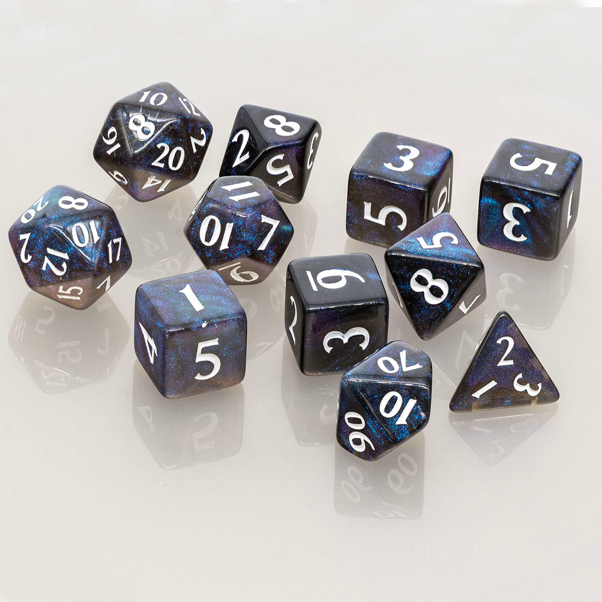 Eclipse Acrylic RPG Dice Set (11ct) - Jet Black | Ultra PRO International