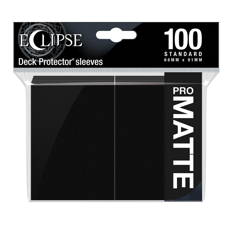 Eclipse Matte Standard Deck Protector Sleeves (100ct) - Jet Black ...