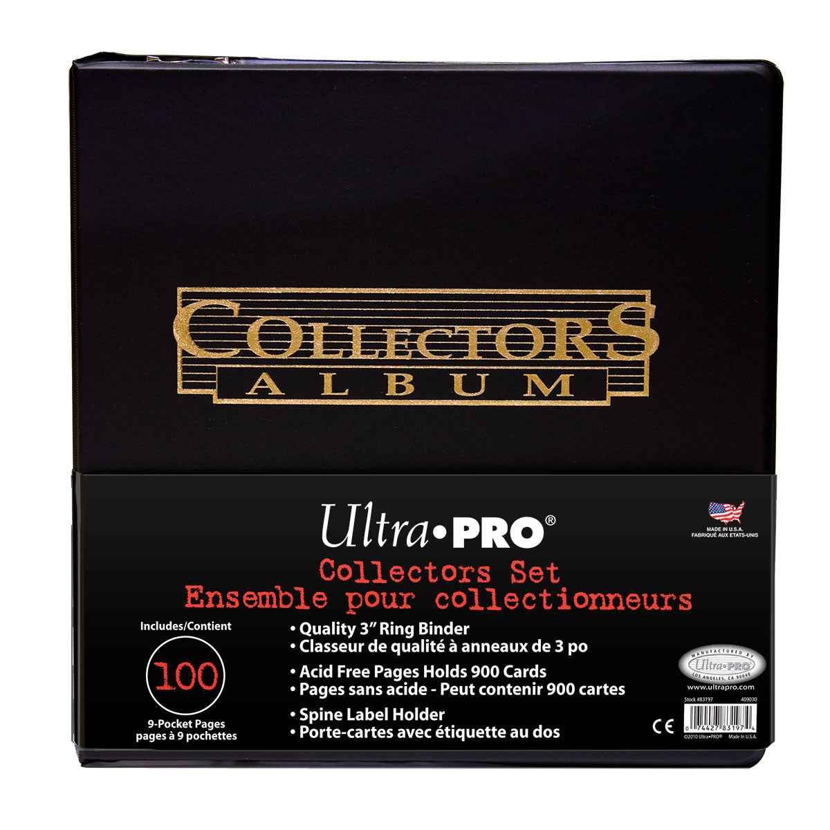 3" Black and Gold Foil Collectors Album with 9-Pocket Pages (100ct) for ...