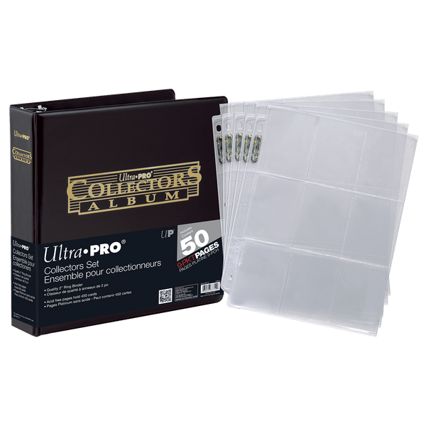 2" Black and Gold Foil Collectors Album with 9-Pocket Platinum Pages ...