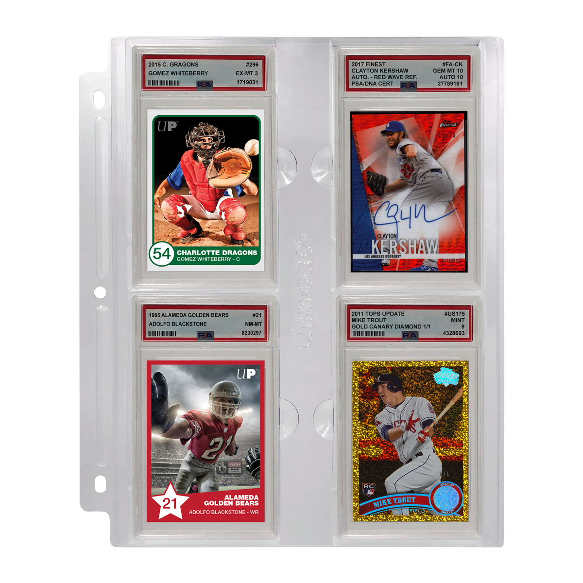 4-Pocket Page for Graded PSA Slabs | Ultra PRO International